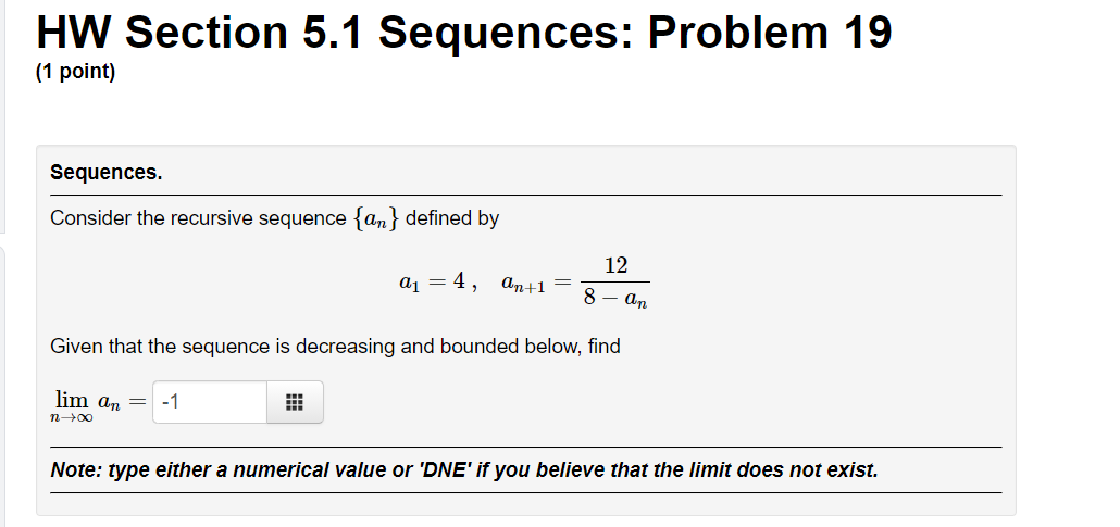 Solved 12 HW Section 5.1 Sequences: Problem 18 (1 point) | Chegg.com