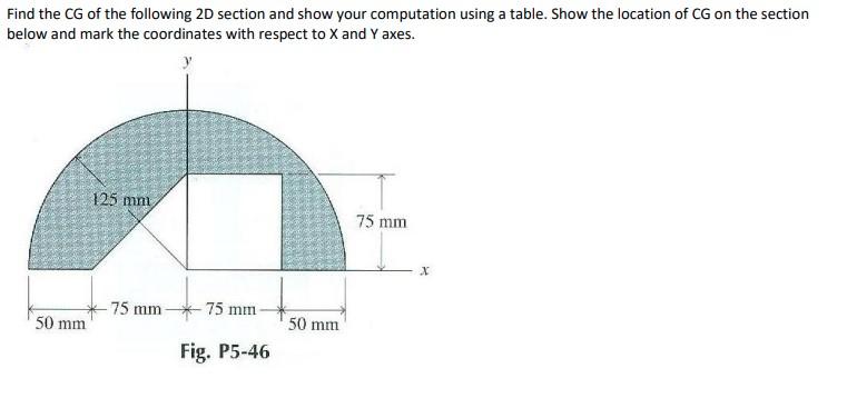 Solved Find the CG of the following 2D section and show your | Chegg.com