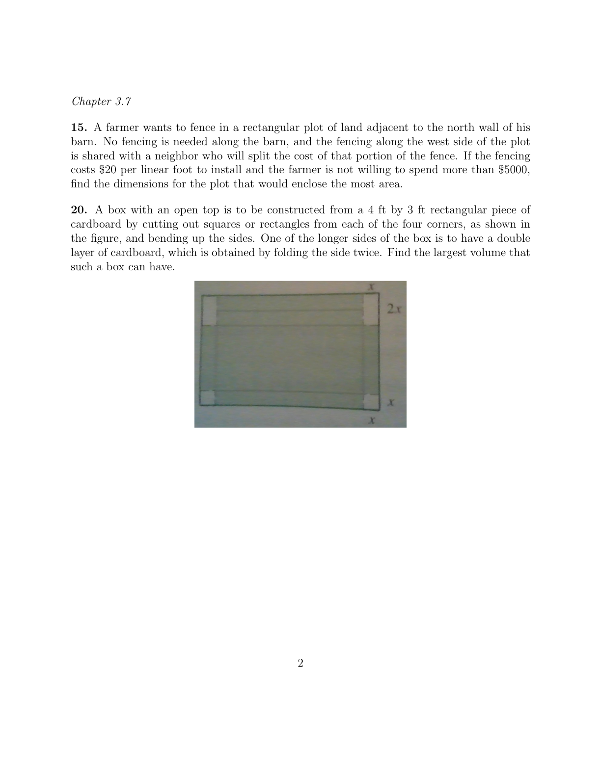 Solved 15. A farmer wants to fence in a rectangular plot of | Chegg.com