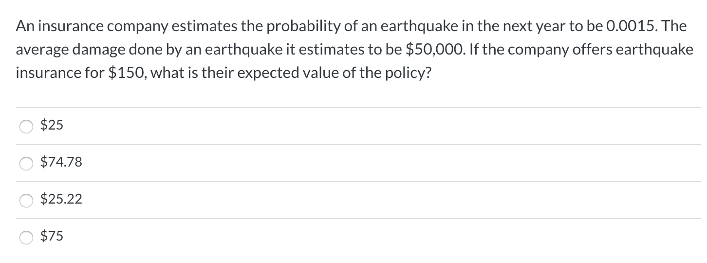 Solved An insurance company estimates the probability of an | Chegg.com
