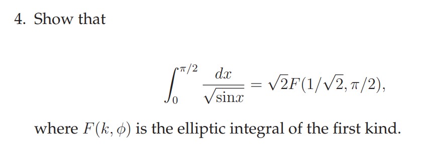 Solved Show that (integral) ﻿where F(k,phi) ﻿is the | Chegg.com