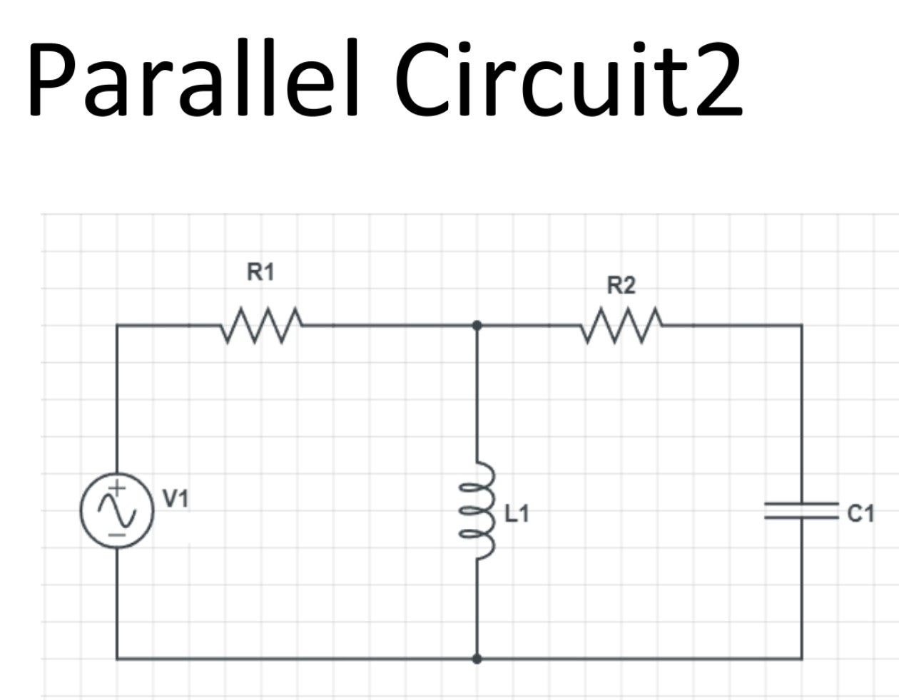 Solved Parallel Circuit2 R1 R2 ww www (+2₁ V1 L1 C1 | Chegg.com