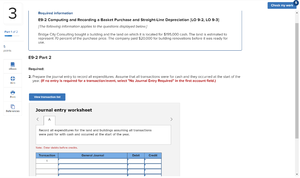 Solved Check my work 3 Required information E9-2 Computing | Chegg.com