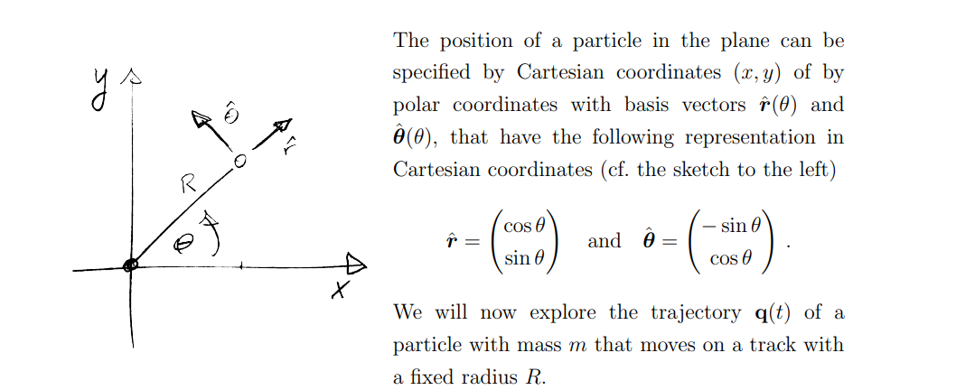 Solved The position of a particle in the plane can be | Chegg.com