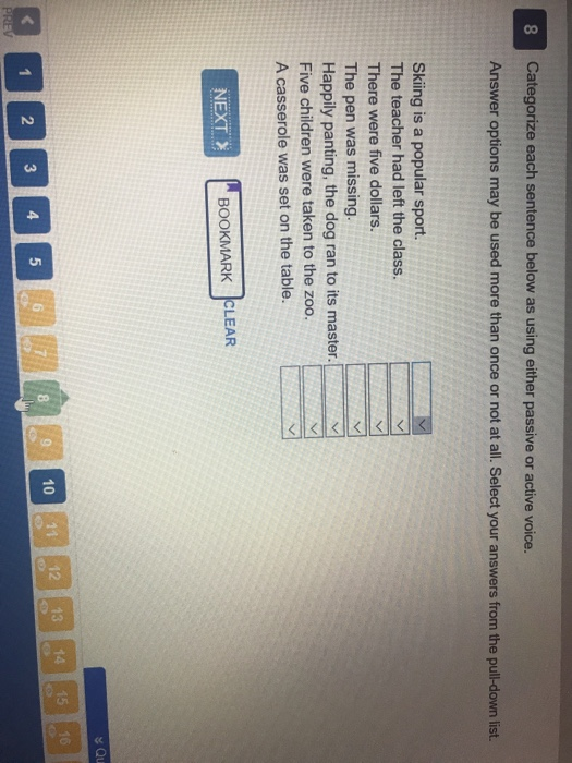 Categorize each sentence below as using either | Chegg.com