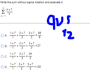 Solved Write the sum without sigma notation and evaluate it. | Chegg.com
