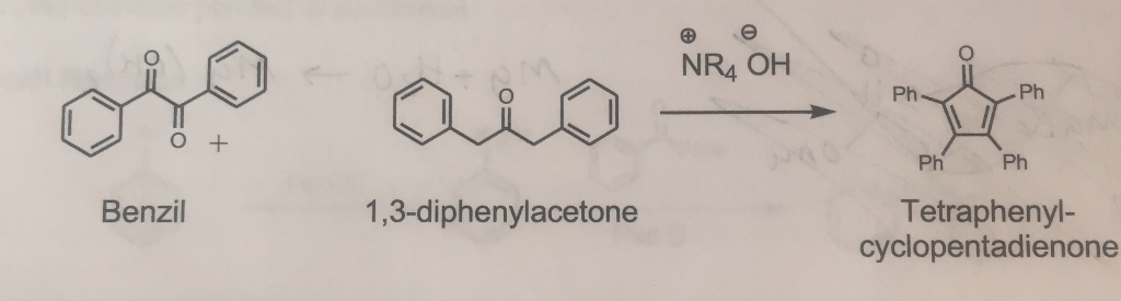 Solved 田.e 0uo NR4 OH Ph Ph Ph Ph Benzil 1,3-diphenylacetone | Chegg.com