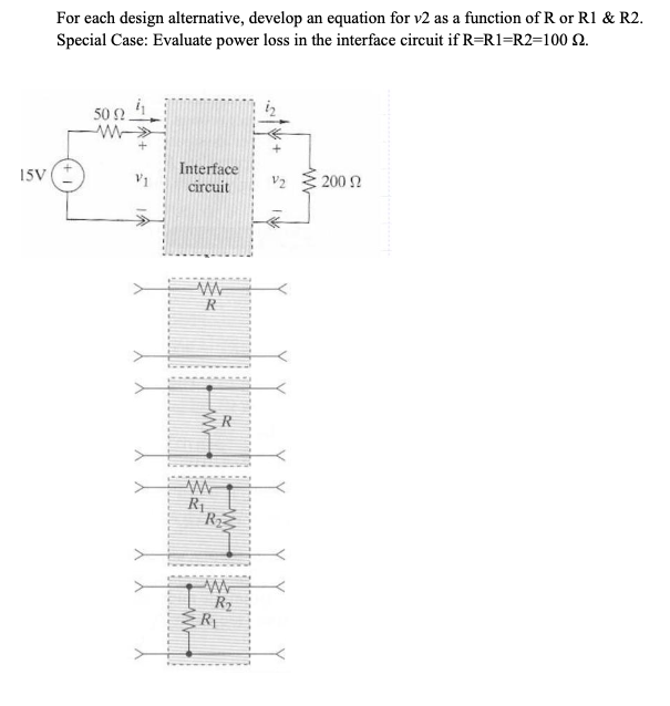 Solved For each design alternative, develop an equation for | Chegg.com