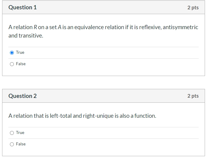 Solved A relation that is left-total and right-unique is | Chegg.com