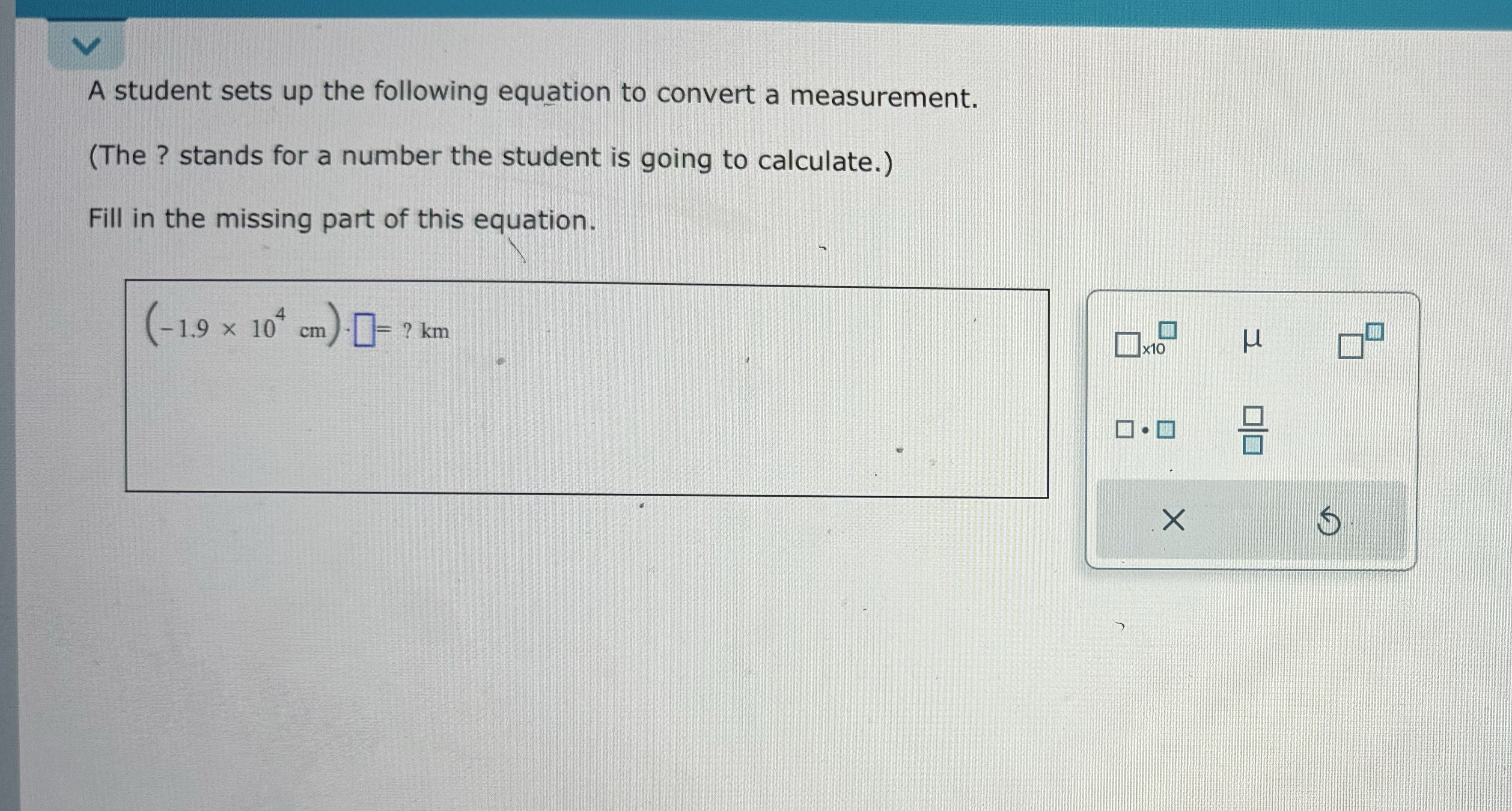 Solved A student sets up the following equation to convert a | Chegg.com