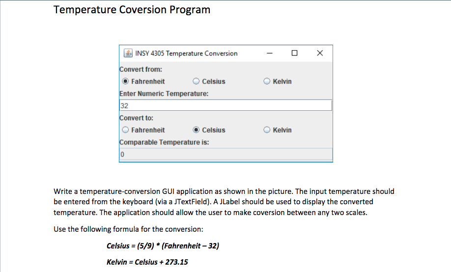 Solved I need the GUI to look exactly like in the | Chegg.com