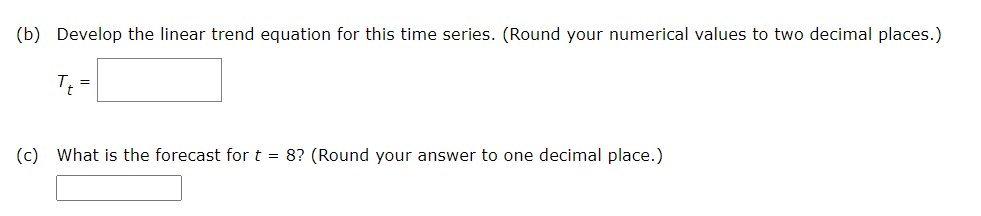 Solved Consider the following time series.(b) Develop the | Chegg.com