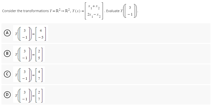 Solved Consider the transformations | Chegg.com