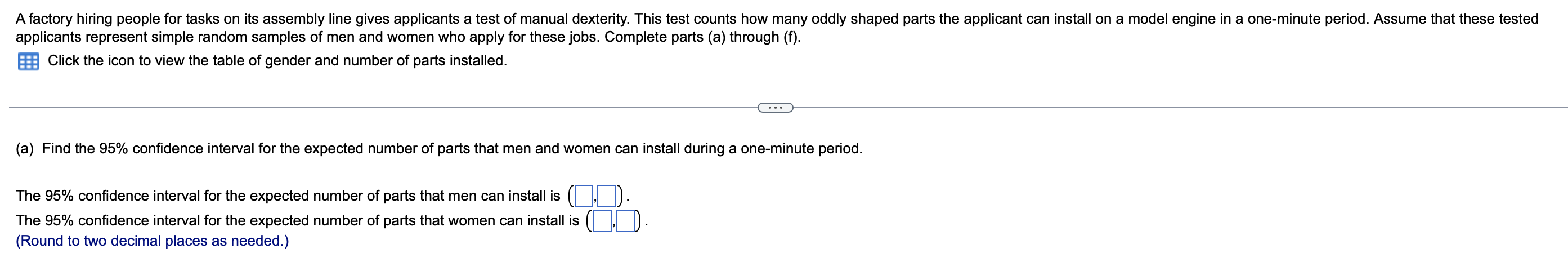Solved applicants represent simple random samples of men and | Chegg.com