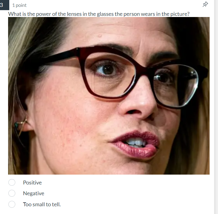 1 point What is the power of the lenses in the | Chegg.com