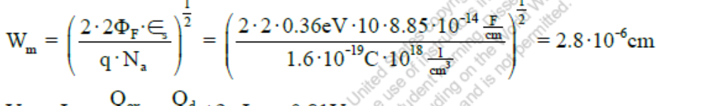 Solved 6.16 Calculate the VT of an MOS capacitor where we | Chegg.com