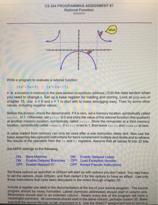 CS 254 PROGRAMMING ASSIGNMENT #7 Rational Function | Chegg.com