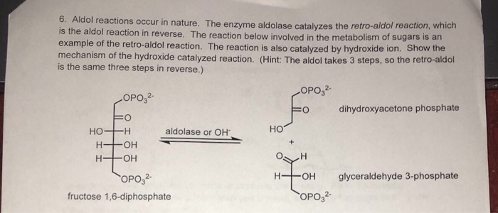 Solved 6. Aldol is the aldol example of the retro-aldol | Chegg.com