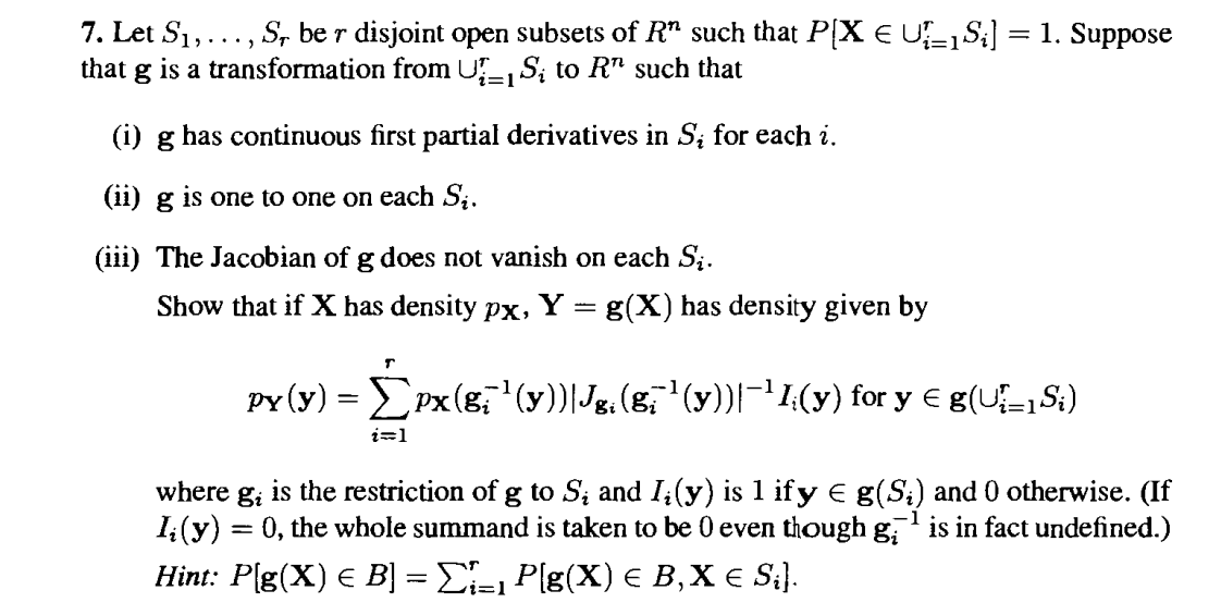 Solved 7. Let S1,…,Sr be r disjoint open subsets of Rn such | Chegg.com