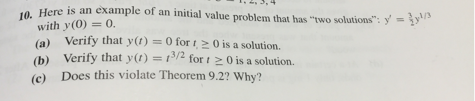 Solved 10. Here is an example of an initial value problem | Chegg.com