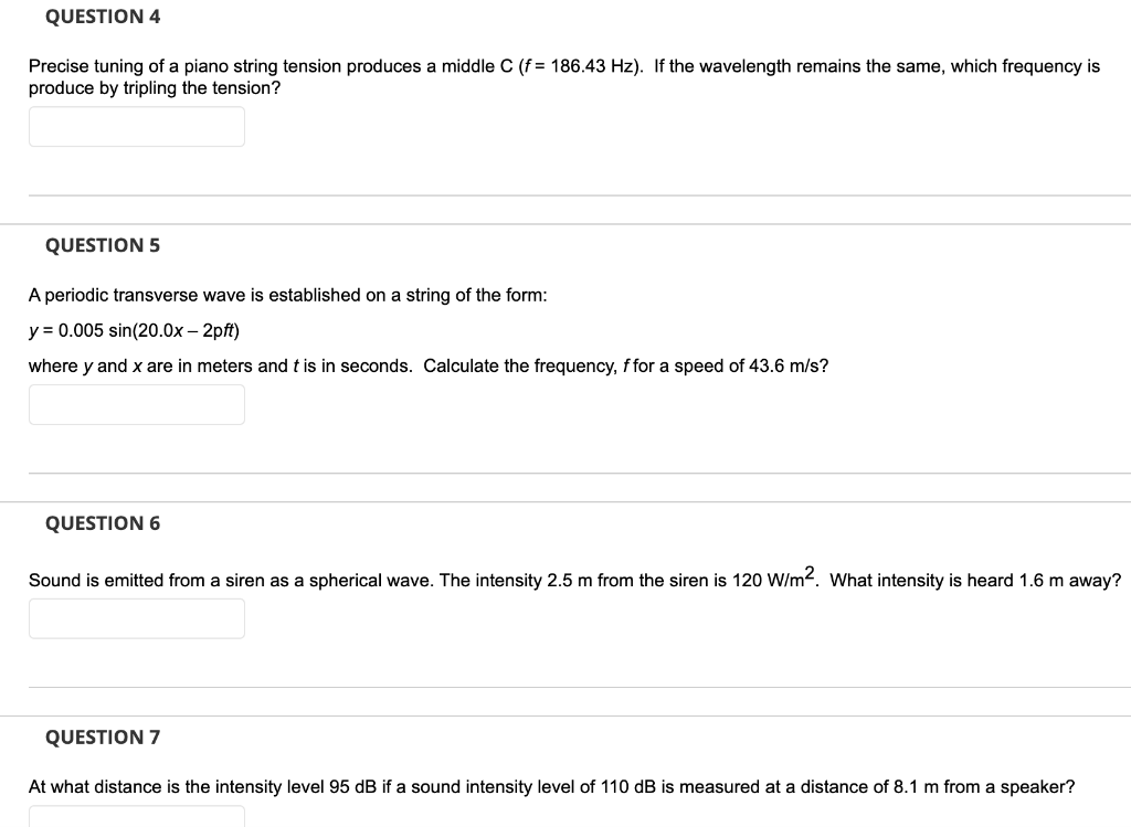 Solved QUESTION 4 Precise tuning of a piano string tension | Chegg.com