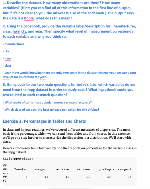 35 Points Visualizing and Comparing Distributions For | Chegg.com