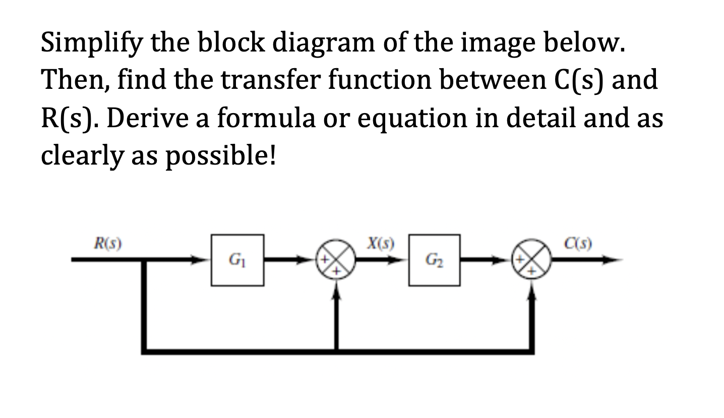 Solved Simplify the block diagram of the image below. Then, | Chegg.com