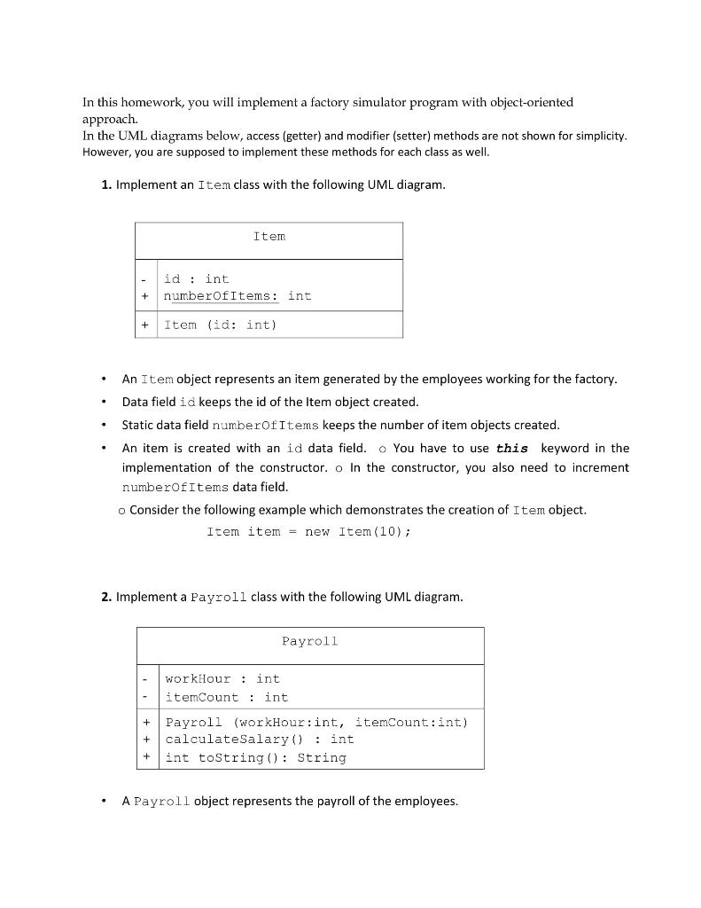 Solved In this homework, you will implement a factory | Chegg.com