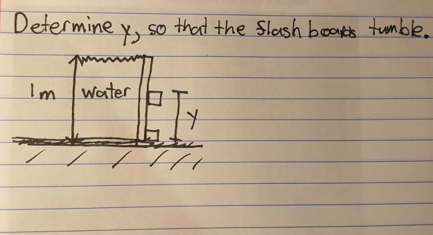 Solved Determineyso therd the Slosh bot tumble. | Chegg.com