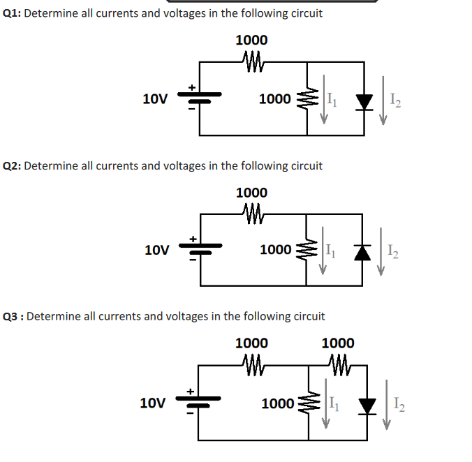 Solved Q1 Determine All Currents And Voltages In The