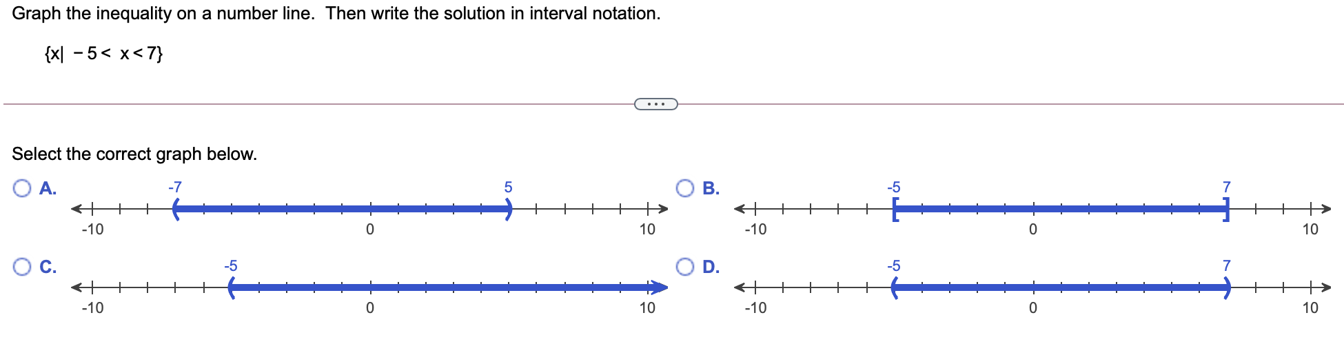 Solved Select the interval notation that is represented by | Chegg.com
