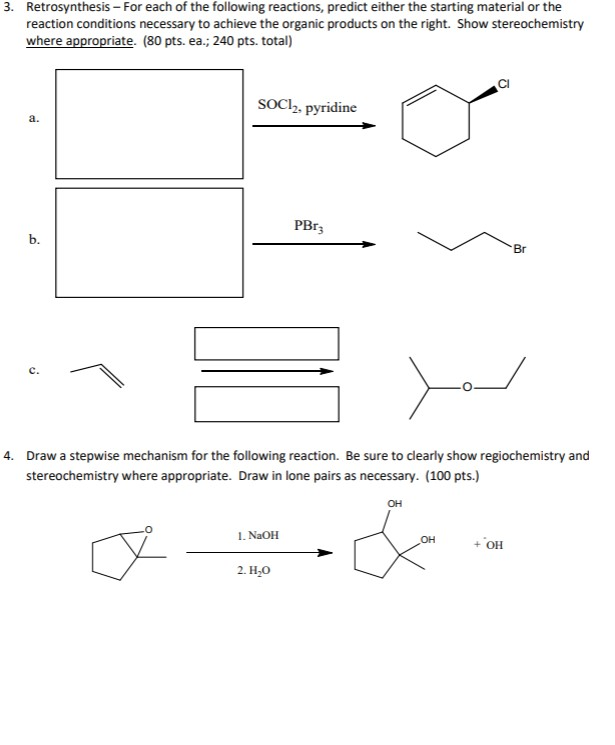 Solved 3. Retrosynthesis - For each of the following | Chegg.com