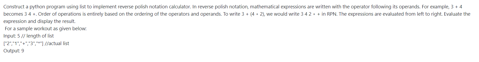 Solved Construct A Python Program Using List To Implement