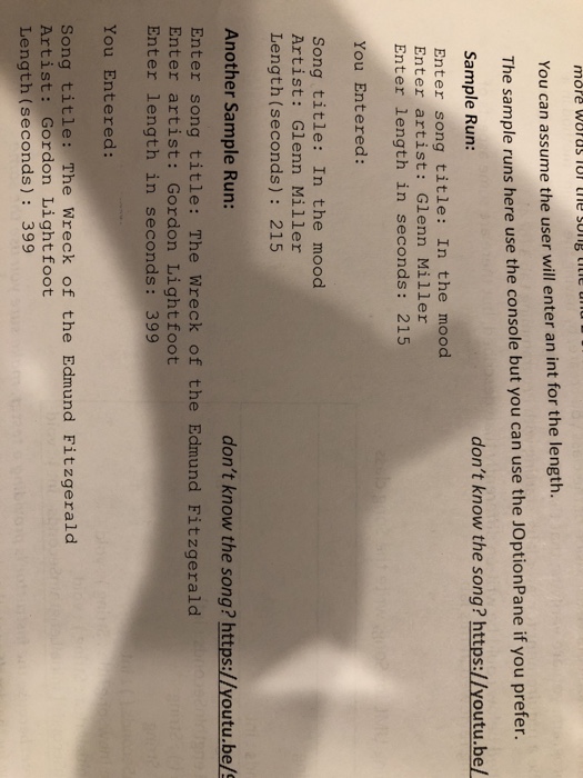 Solved Song Using the following UML for Song, write the Song | Chegg.com