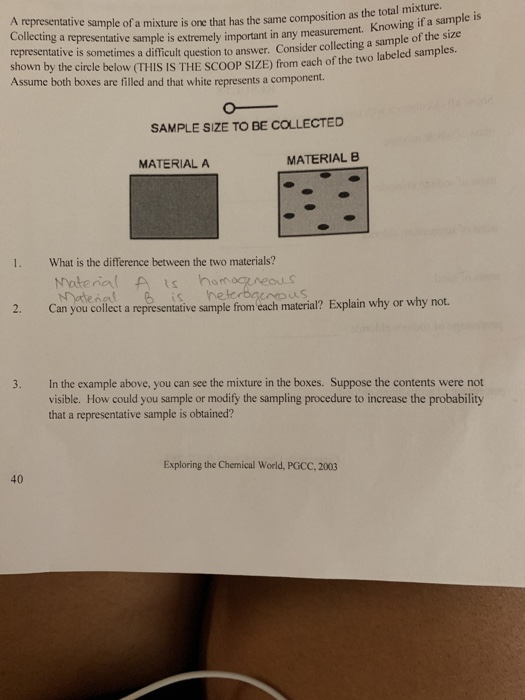 Solved Collecting a representative sample is extremely | Chegg.com