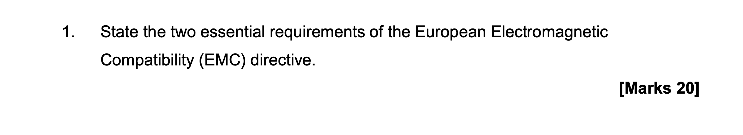 Solved State the two essential requirements of the European | Chegg.com