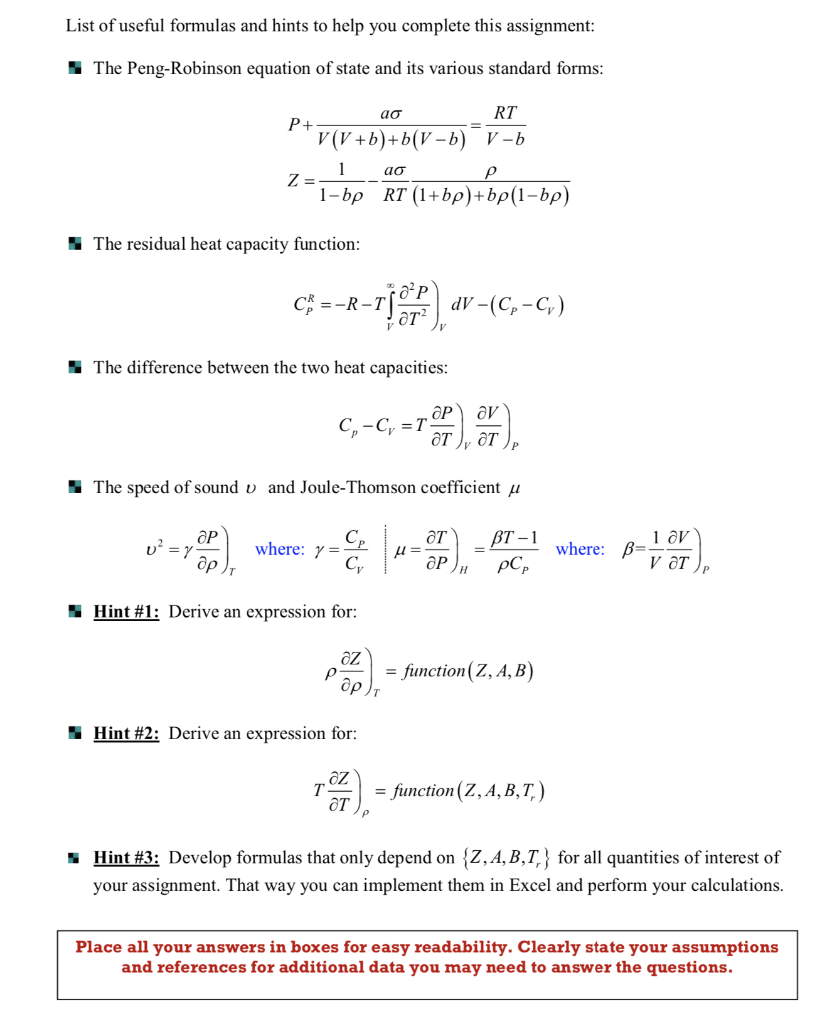 Problem 4A: Acentric Factor for Redlich-Kwong | Chegg.com