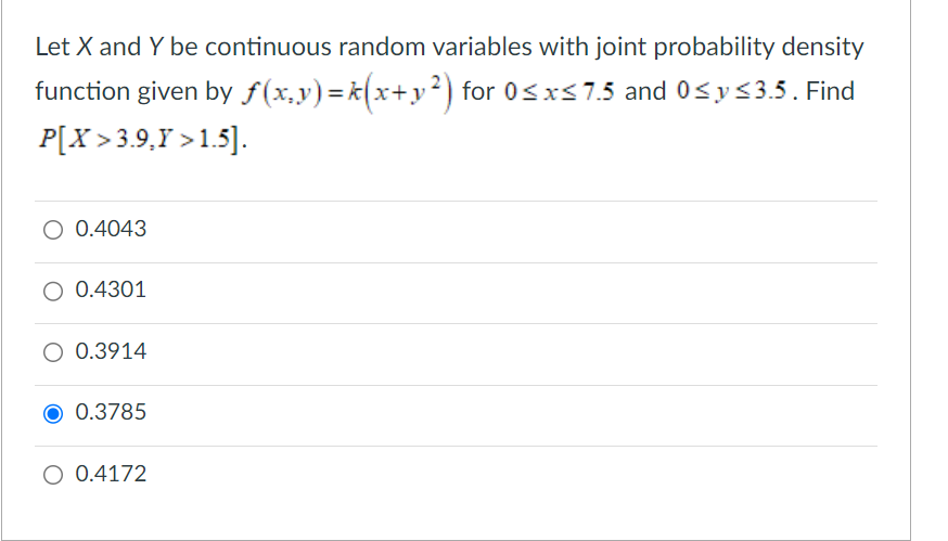 Let X and Y be continuous random variables with joint | Chegg.com