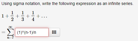 Solved Using sigma notation, write the following expression | Chegg.com