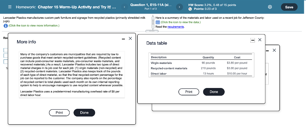 Solved E Homework: Chapter 15 Warm-Up Activity and Try It! | Chegg.com