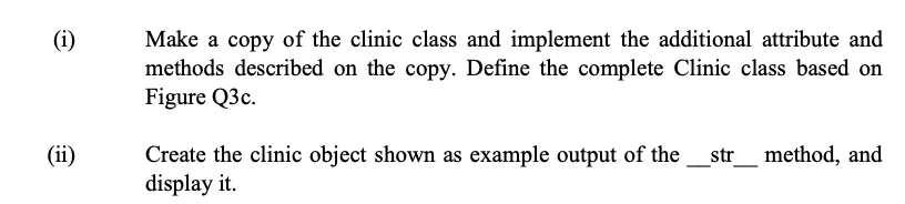 Solved Question 3 (35 marks) (a) Implement a subclass, | Chegg.com