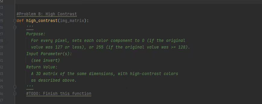 Solved Problem B. ( 7 points) High Contrast Next, you will | Chegg.com