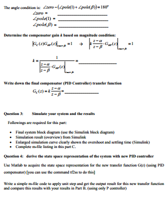 Solved PART B: Design a digital controller for the DC motor | Chegg.com