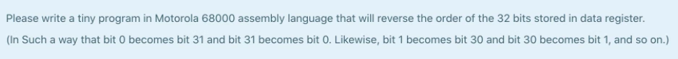 Solved Only in Easy68k!! Please write a tiny program in | Chegg.com