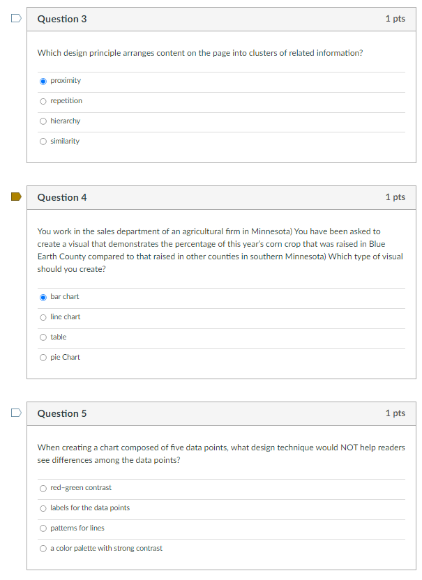 Solved Question 3 1pts Which design principle arranges | Chegg.com