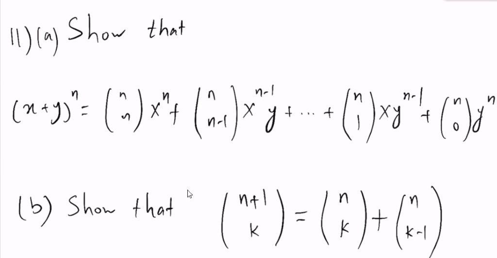 Solved 11)(a) Show that (24)= ( )x4 () * = + ()*9*4 (3)," ( | Chegg.com