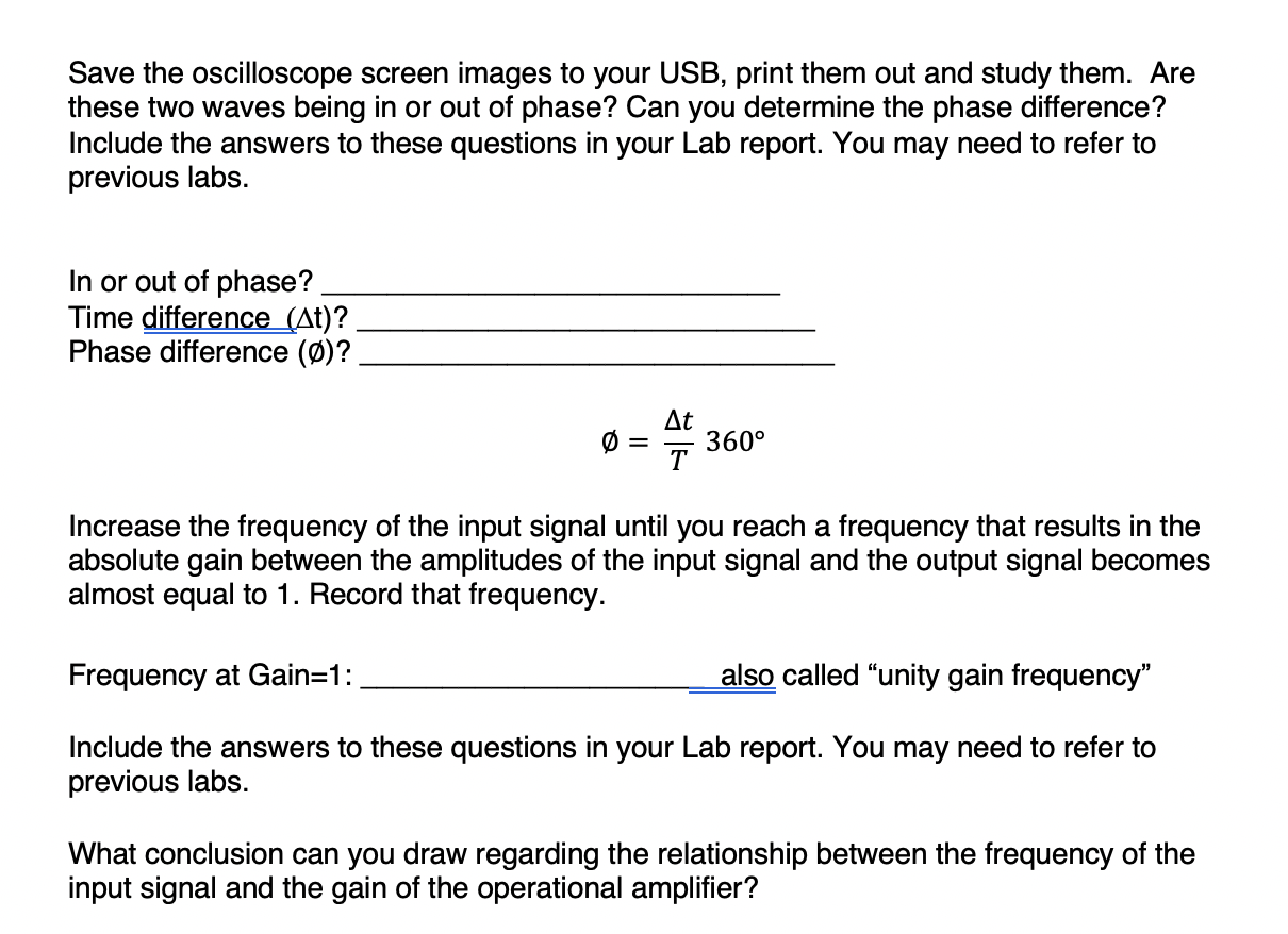 Solved 4. Inverting amplifier- Amplification of an AC | Chegg.com