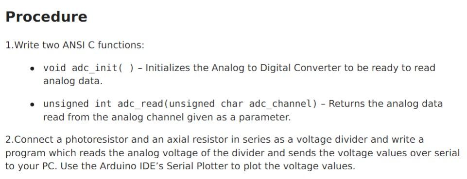 Solved Topic: Analog to Digital Conversion Expectations 1. | Chegg.com