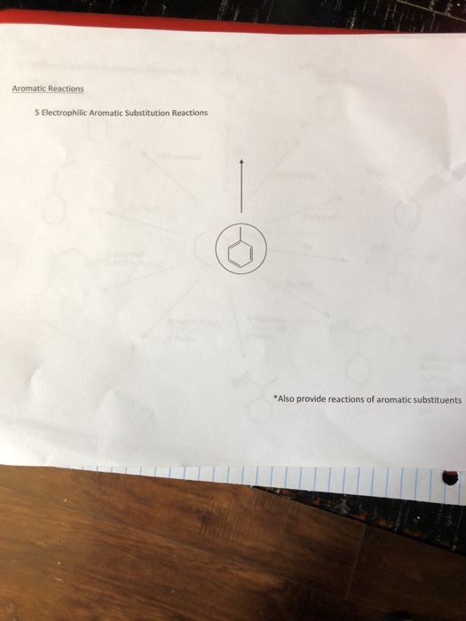 Solved Aromatic Reactions 5 Electrophilic Aromatic | Chegg.com