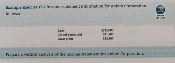 Solved Example Exercise 17-2 Income statement information | Chegg.com